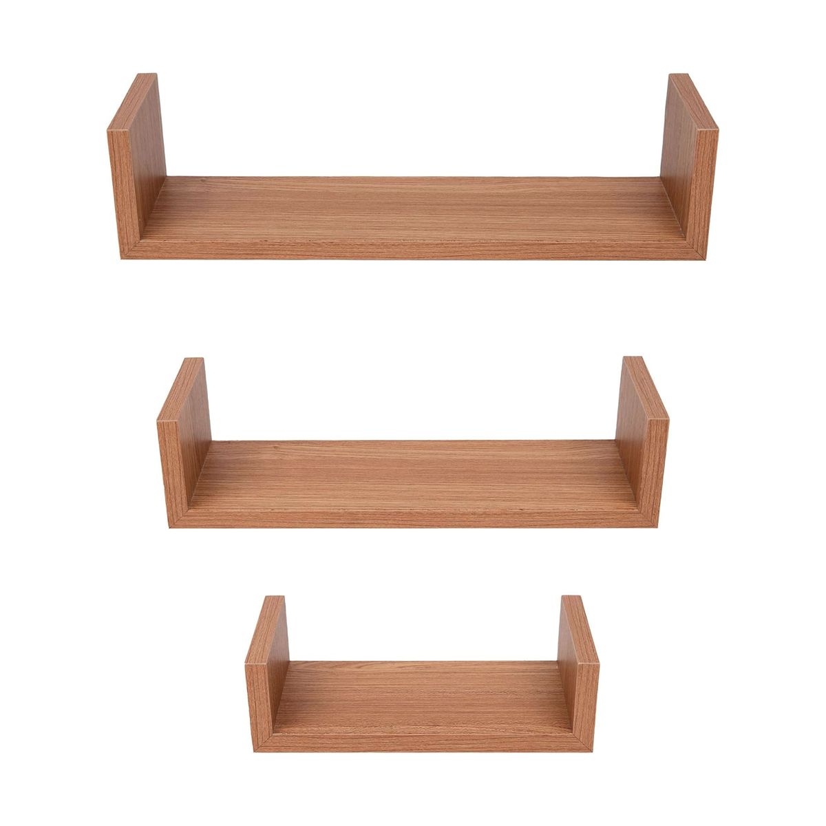 Floating Shelves Wall Mounted, Solid Wood Wall Shelves Set of 3 | Shop ...