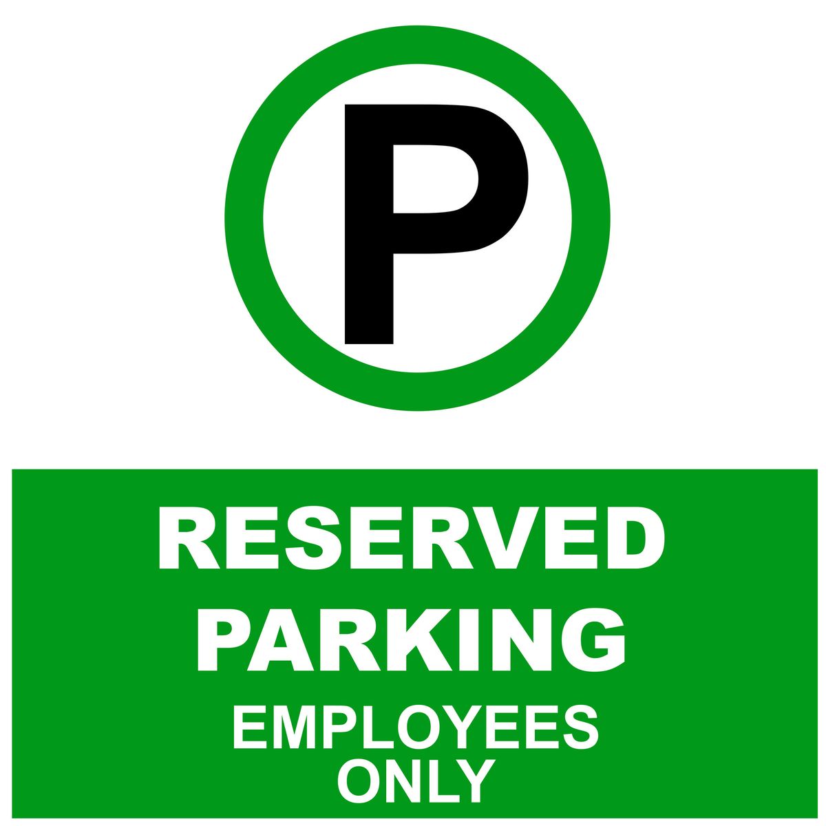Reserved Parking Employees only 44x44cm Sign | Shop Today. Get it ...