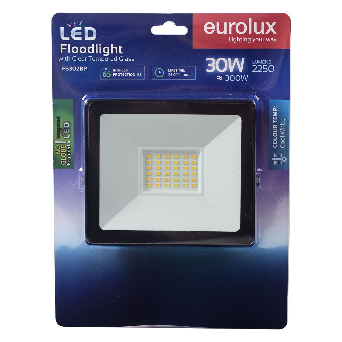 Eurolux - Led - 30W - Floodlight - Black - No Sensor Blister - 4 Pack ...