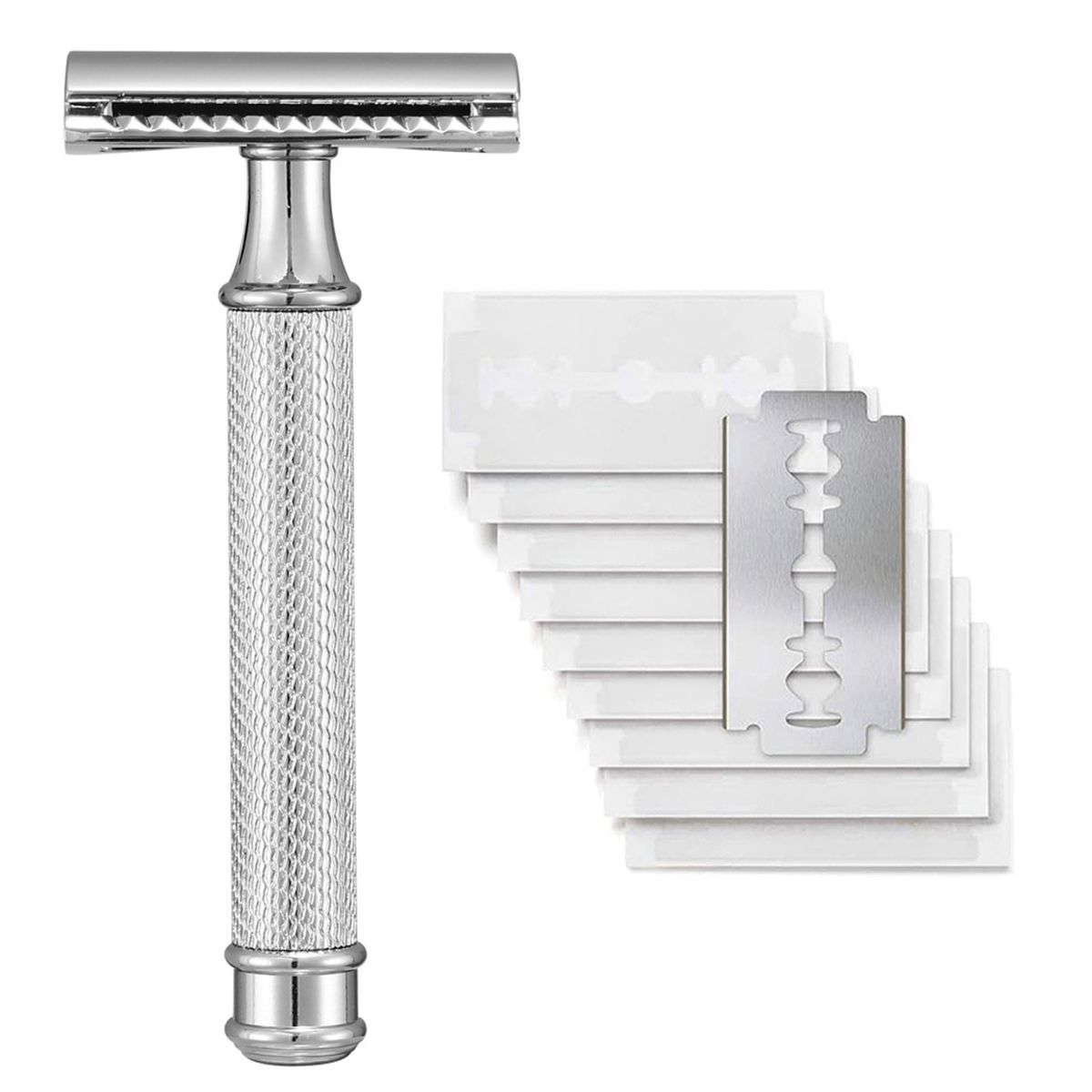 Stainless Steel Safety Razor Double Edge Wet Shaving Shaver Christmas ...