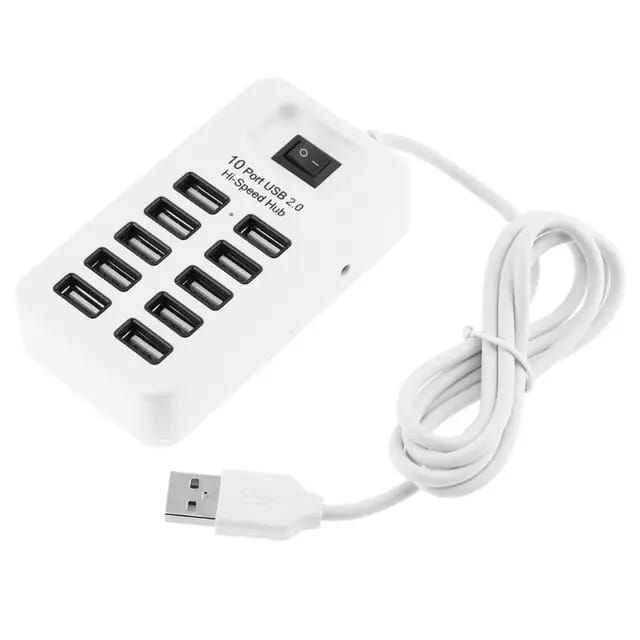 Universal 10 Port USB Hub 2.0 High Speed Hub Charger With Extension ...