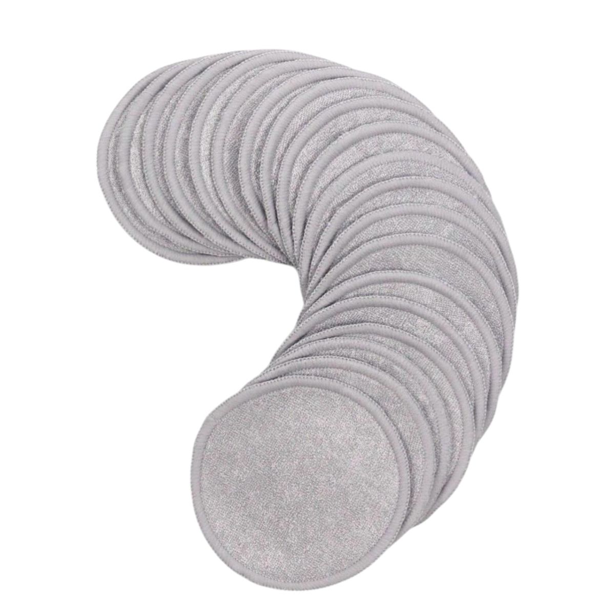 20 Piece - Soft Reusable Makeup Remover Pads - Light Grey | Shop Today ...