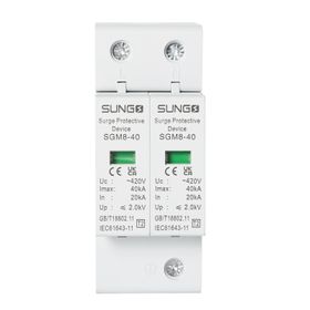 2P 40KA Surge Arrester Low Voltage Quick Response Home Surge Protector ...