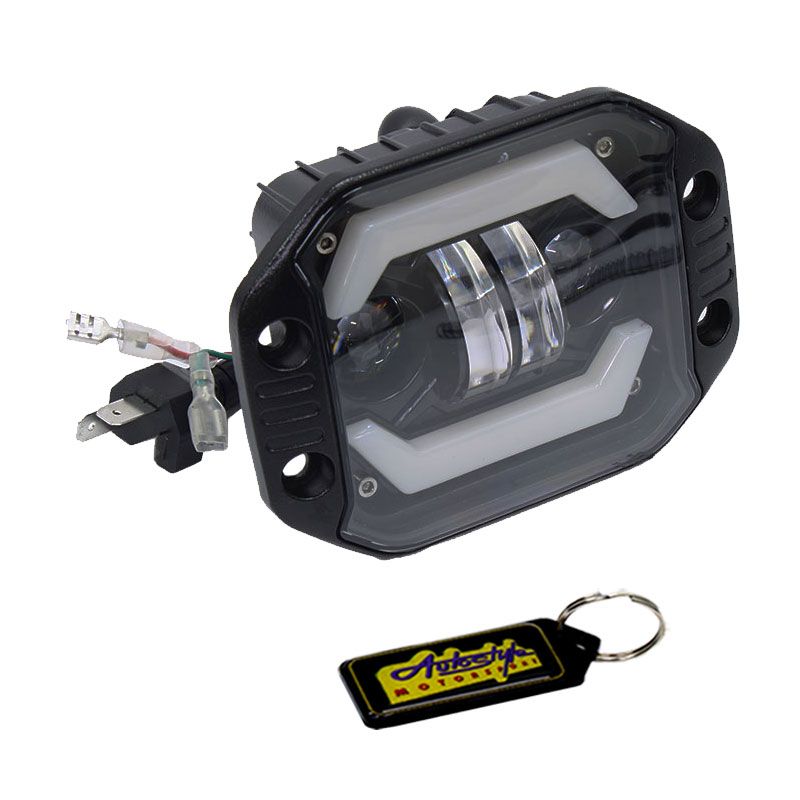 H4 LED Cube Design Bumper Indicator/Spotlight - 13 9.5cm - Black ...