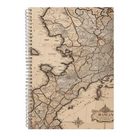 Country A4 Notebook Spiral and Lined Maps Graphic Notepad Design ...