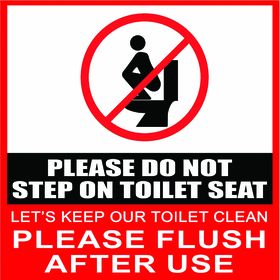 Please Do Not Step On Toilet Seat 19x19cm Sign - 2 Pack | Shop Today ...
