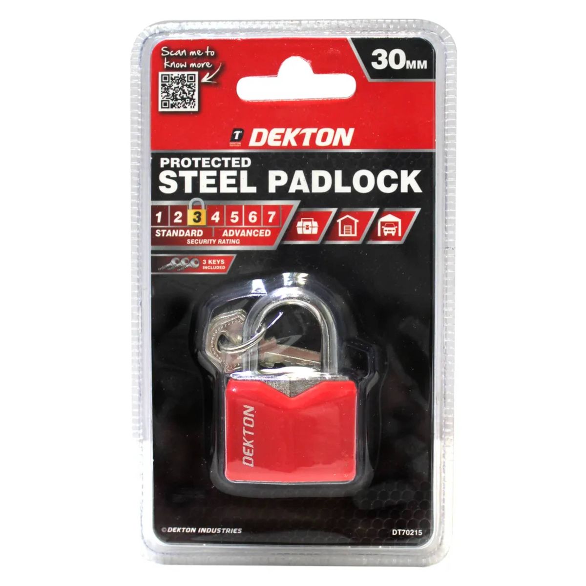 Dekton 30mm Covered Steel Padlock | Shop Today. Get it Tomorrow ...