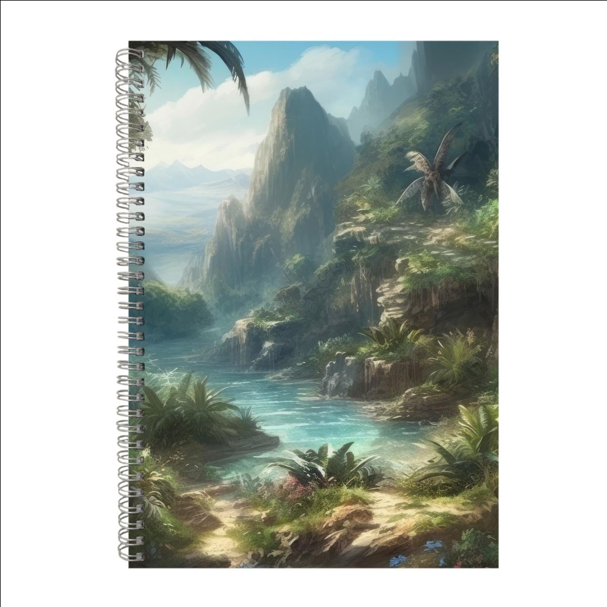 Mountain A4 Notebook lines Pad for Work Tropical Graphic Design Present ...