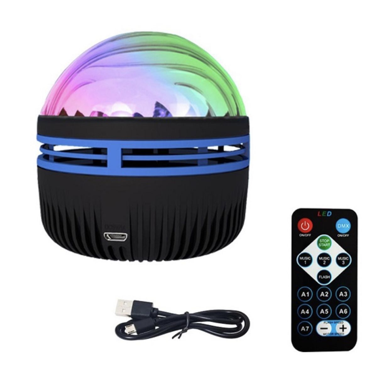 Magic Ball Light AS-50302 LED Projection Sphere Wave with Remote ...