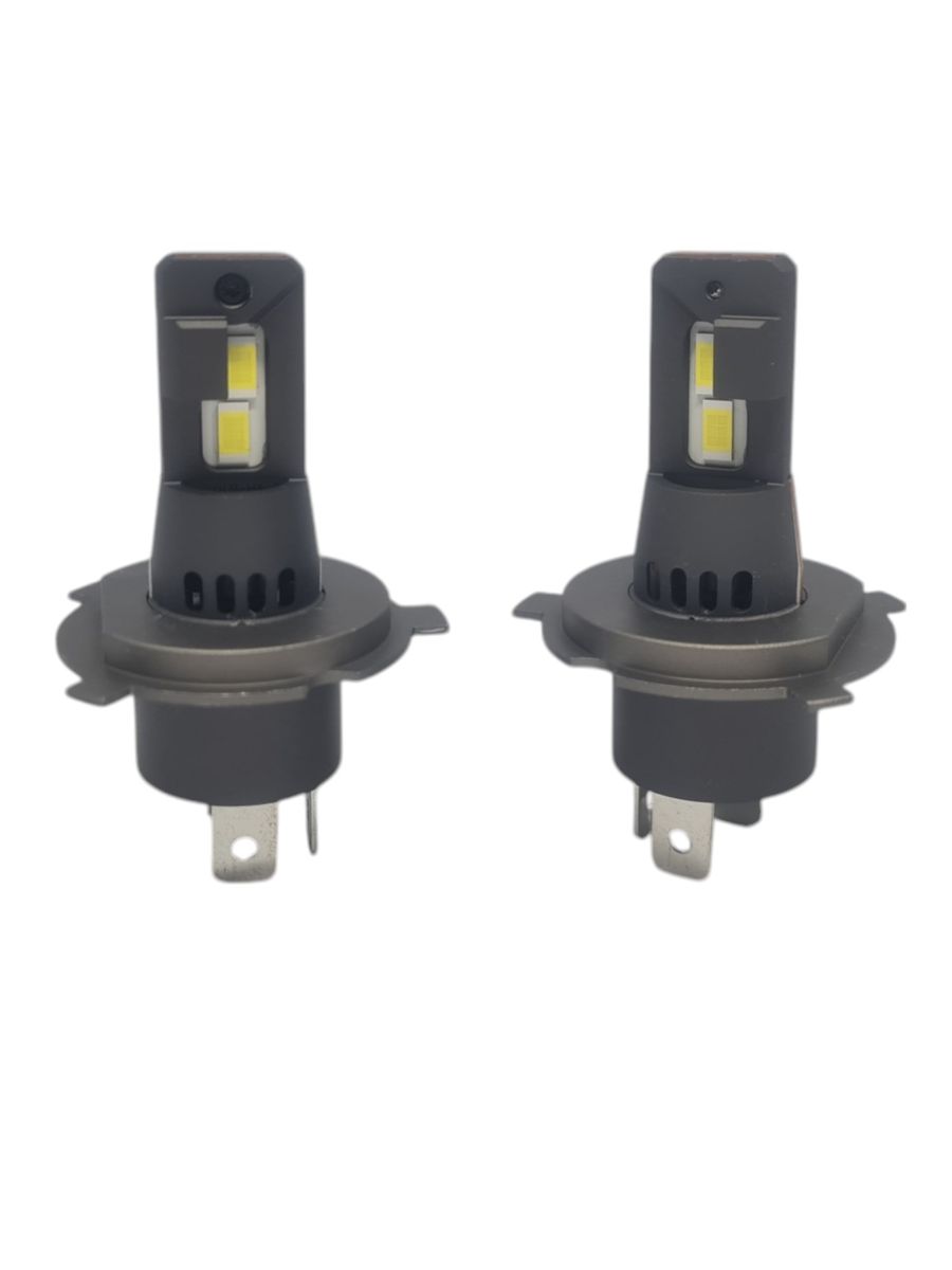 H4 60W 7200LM Super Bright LED Headlights With Built In Cooling Fan - 3 ...