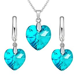 Women 925 Sterling Silver Simple Heart Jewellery Set | Shop Today. Get ...