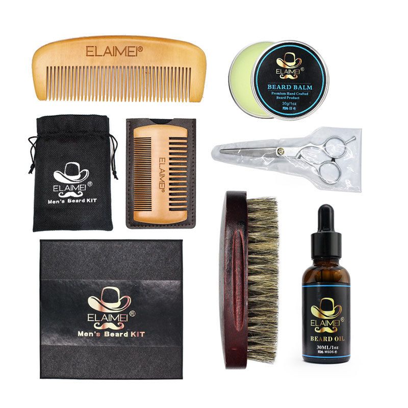 Elaimei High Quality - 6-in-1 Beard Care Kit Men's/Beard Repair Kit ...
