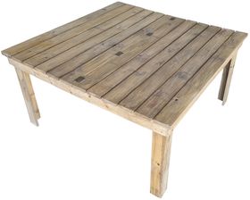 Rustic 1.5x1.5m Table for Patio or Dining Room | Shop Today. Get it ...