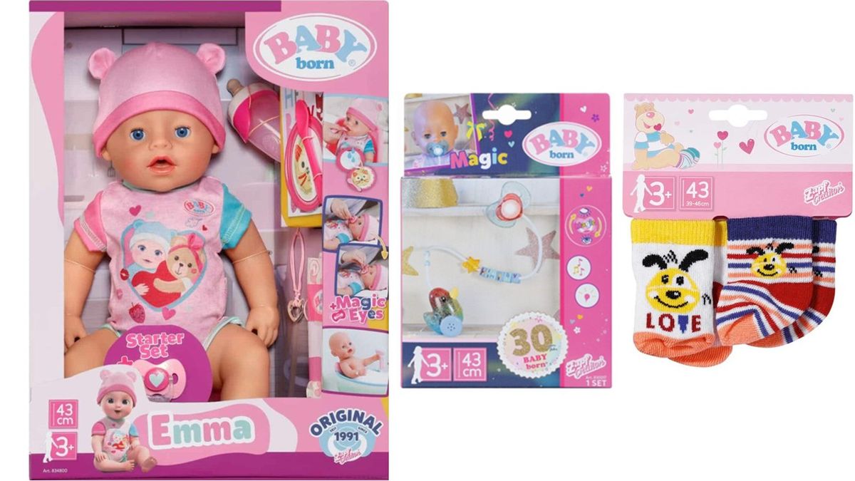 Baby Born Magic 43cm Emma Doll With Socks and Magic Dummy | Shop Today ...