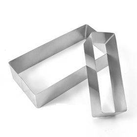 Stainless Steel Rectangular Mousse Mold 2pcs | Shop Today. Get it ...