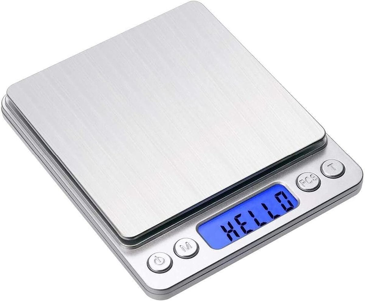 Boss Digital Kitchen Scale 2000g/0.1g, 6 Measure Modes Back-Lit LCD ...