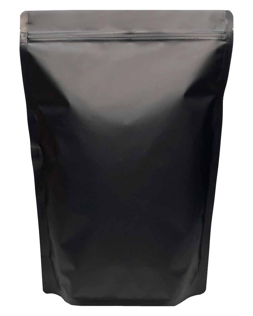 100 Piece Stand Up Resealable Pouch Bags 130mm x 150mm Premium Black ...