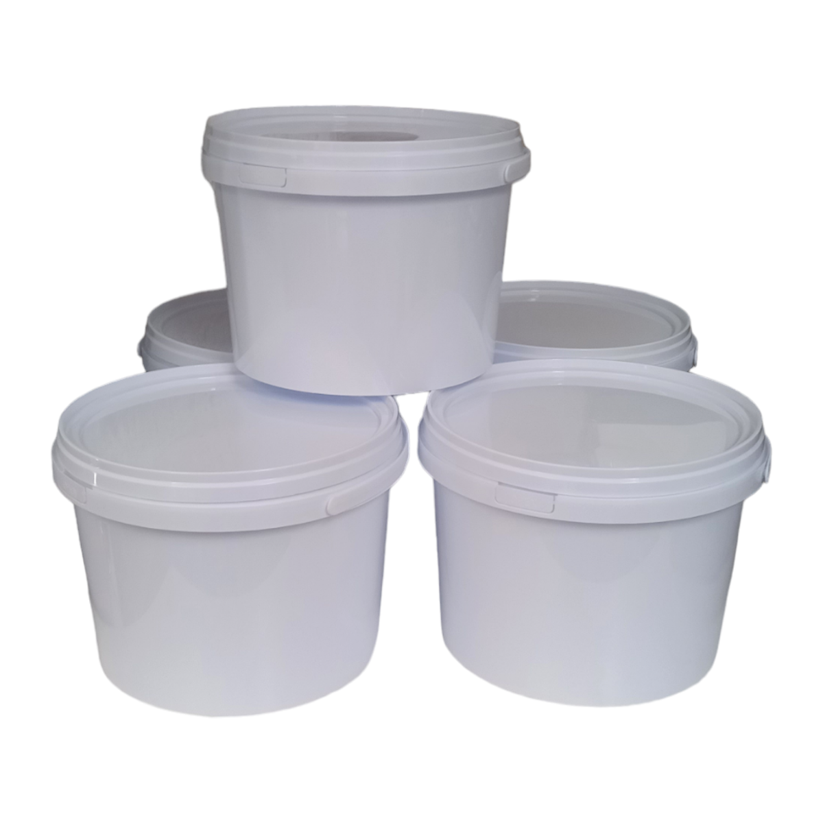 2 litre - White Tamper-Proof Bucket with Lid - (5 Pack) | Shop Today ...