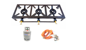 3 Plate Gas Burner, 4 Legged with Regulator Set and 3kg gas cylinder combo | Shop Today. Get it ...