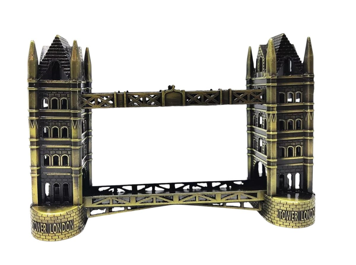 Metallic London Tower Bridge Statue - Iconic British Landmark Souvenir ...