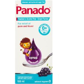 Panado - Paediatric Alcohol Free Syrup 100mll - Grape | Shop Today. Get ...
