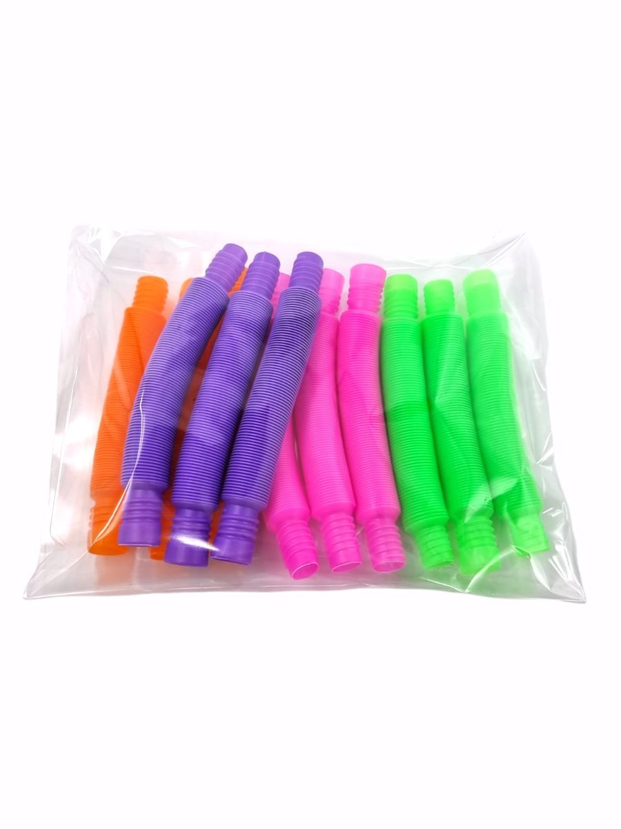 Pop Tubes Fidget Toys Multi Colour Small Tubes - 12 Pieces | Shop Today ...