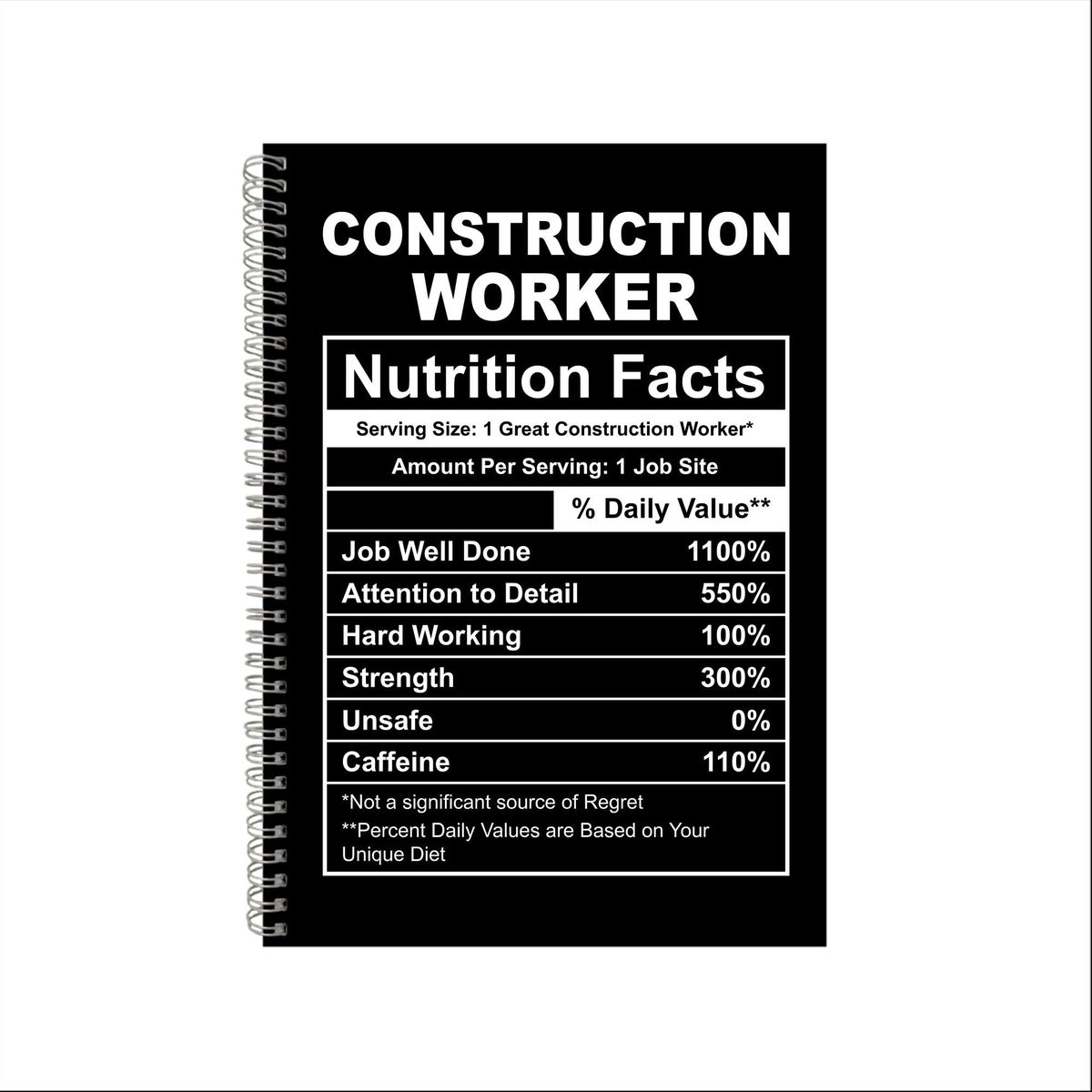 Construction Worker Notebook Gift Writing Book A4 Notepad 10 | Shop ...
