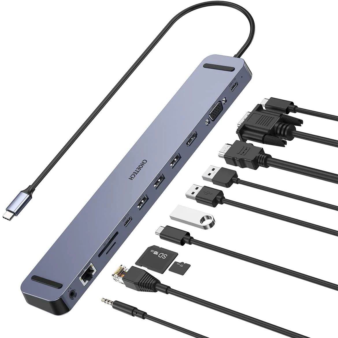 HUB-M20 11 In 1 USB Type C Hub Adapter Macbook Pro USB-C Docking ...