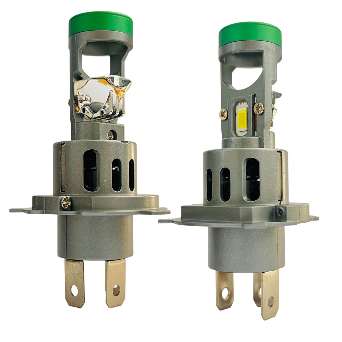 H4 50W LED 1:1 3-Pin Headlight Bulb - 6500LM Plug & Play, Cooling Fan ...