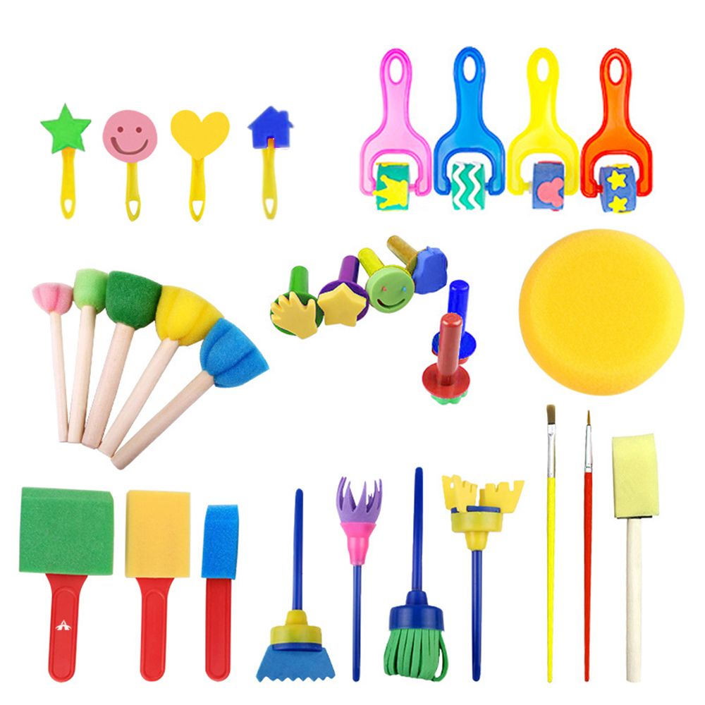 Sponge Paint Brushes Tools Set for Kids Toddlers Art Supplies - 30 ...
