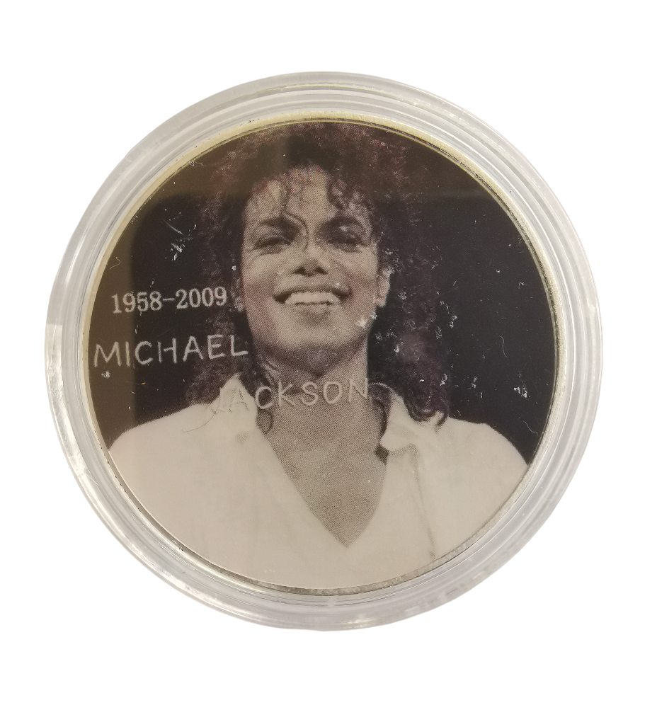 1958 - 2009 Michael Jackson Silver Plated Coin MJ With White 1958-2009 ...