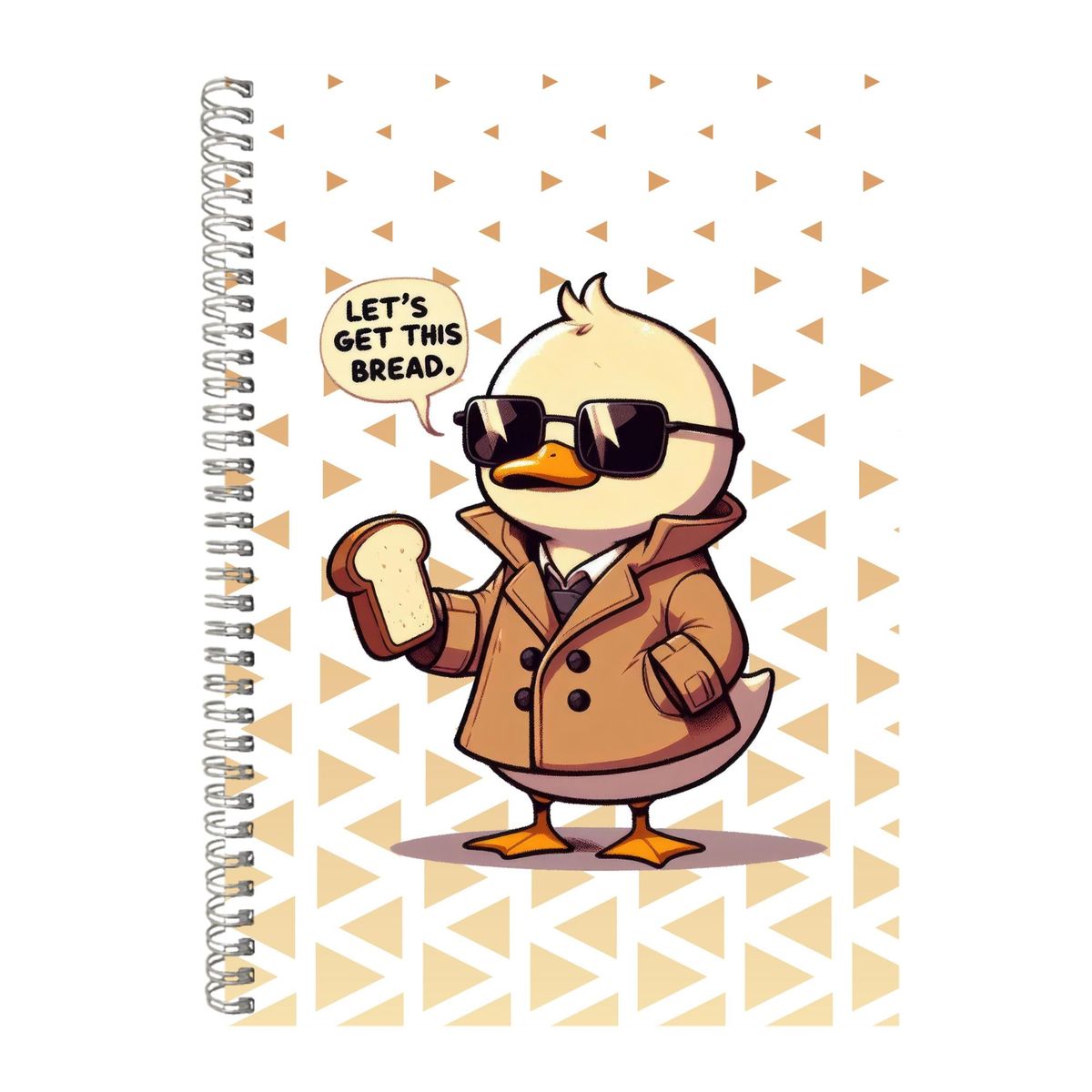 Bread A4 Notebook Spiral and Lined Mini Mighty Duck Graphic Notepad ...