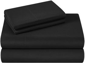 Wonder Towel Luxury Wrinkle Resistant Super King Sheet Set 4 pcs Black ...