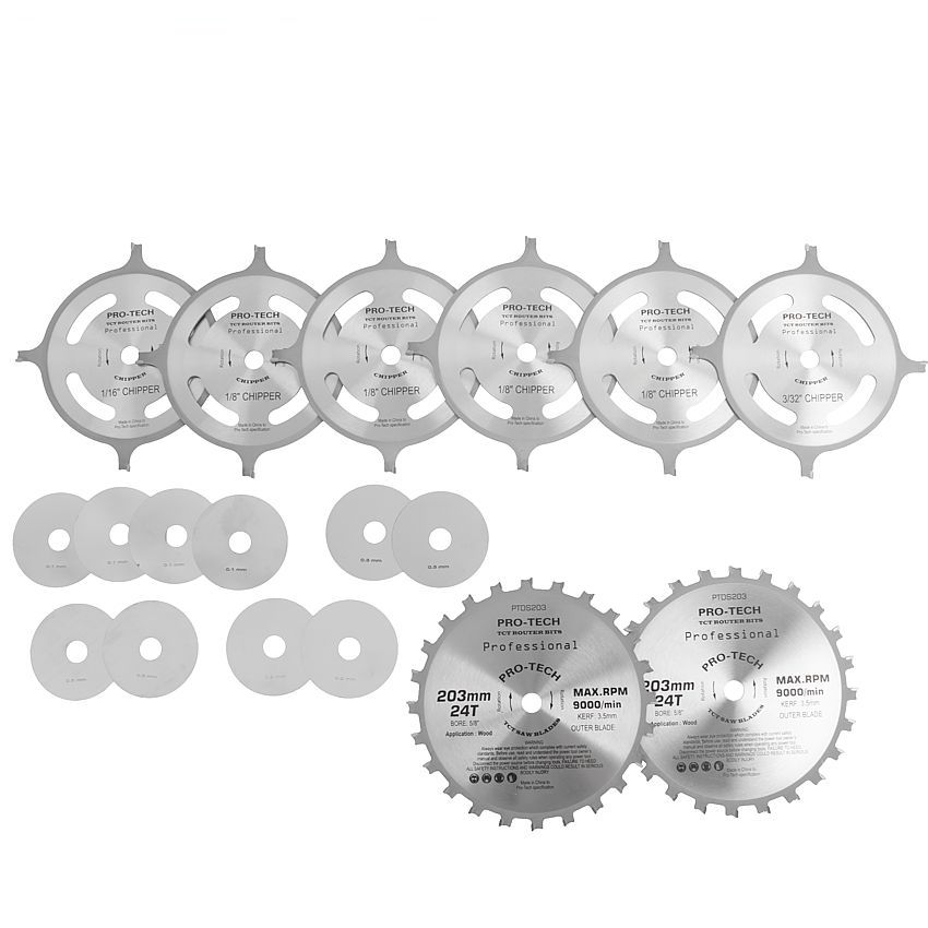 Pro-Tech - Dado Set 203mm x 15.88 x 24T 4 x 1/8" 3/32"1/16" | Shop ...