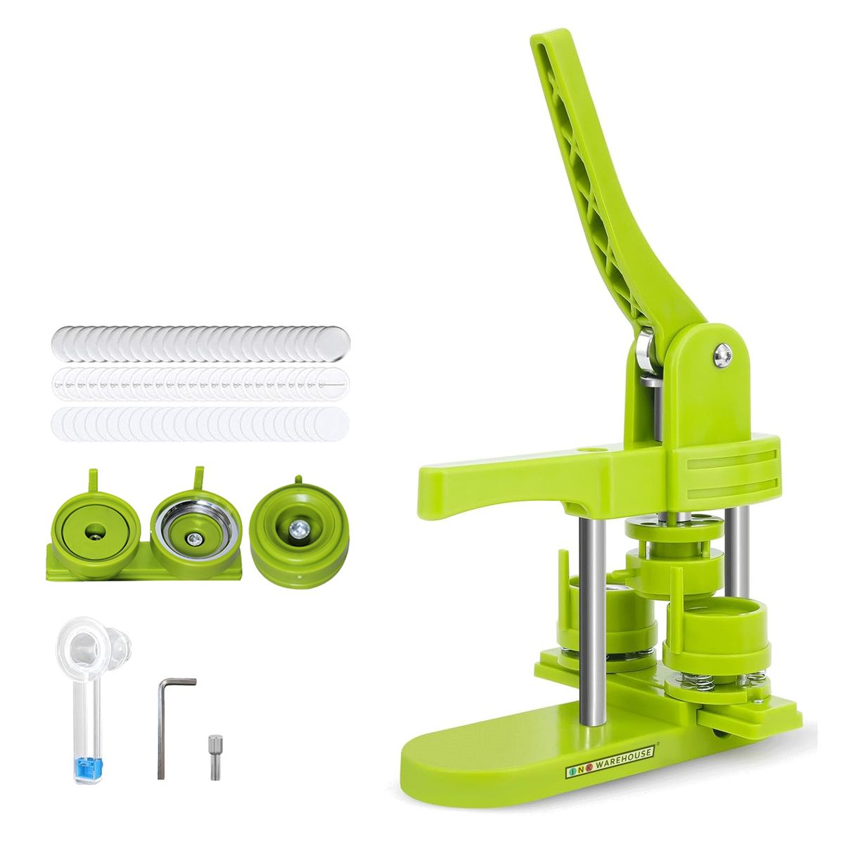 Button Maker Machine 58mm Punch with 100pcs Button Parts & Circle ...