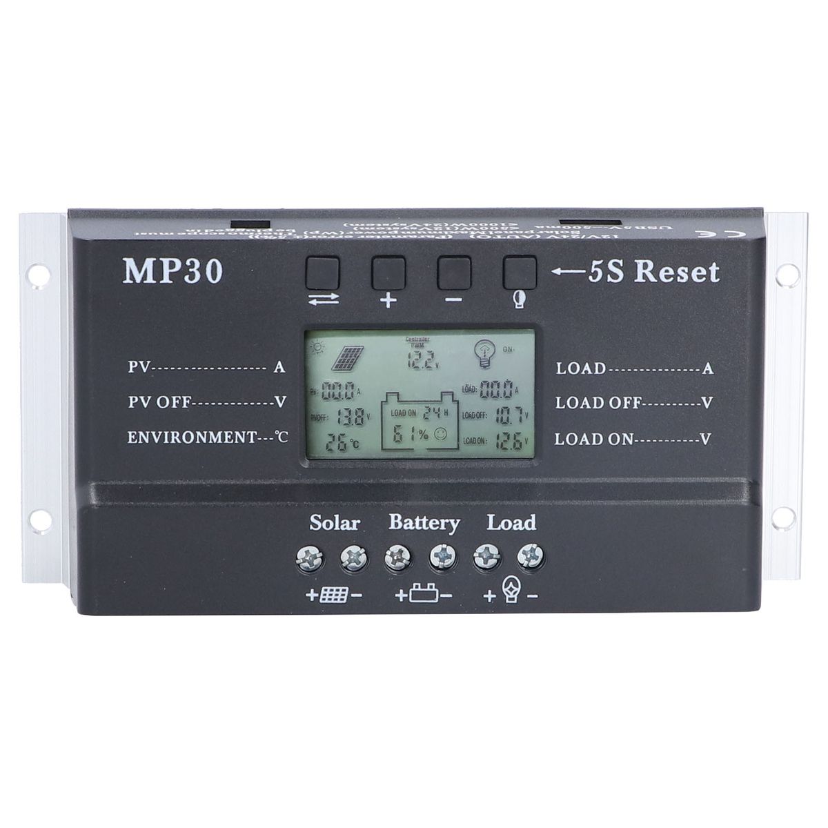 MPPT Solar Regulator 30A 12V 24V LCD Dual USB | Shop Today. Get it ...