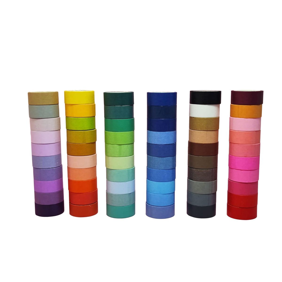 60 Pure Colour Rolls Washi Tape Schools Art Gifts Decorative Scrapbook ...