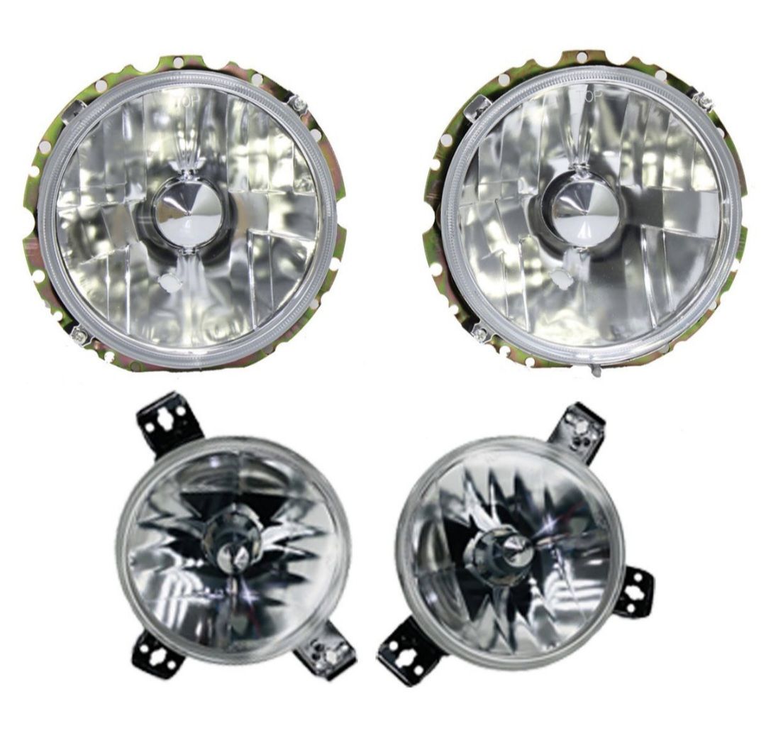 Diamond Chrome Headlights & Diamond Spotlights Set Compatible with Oms ...