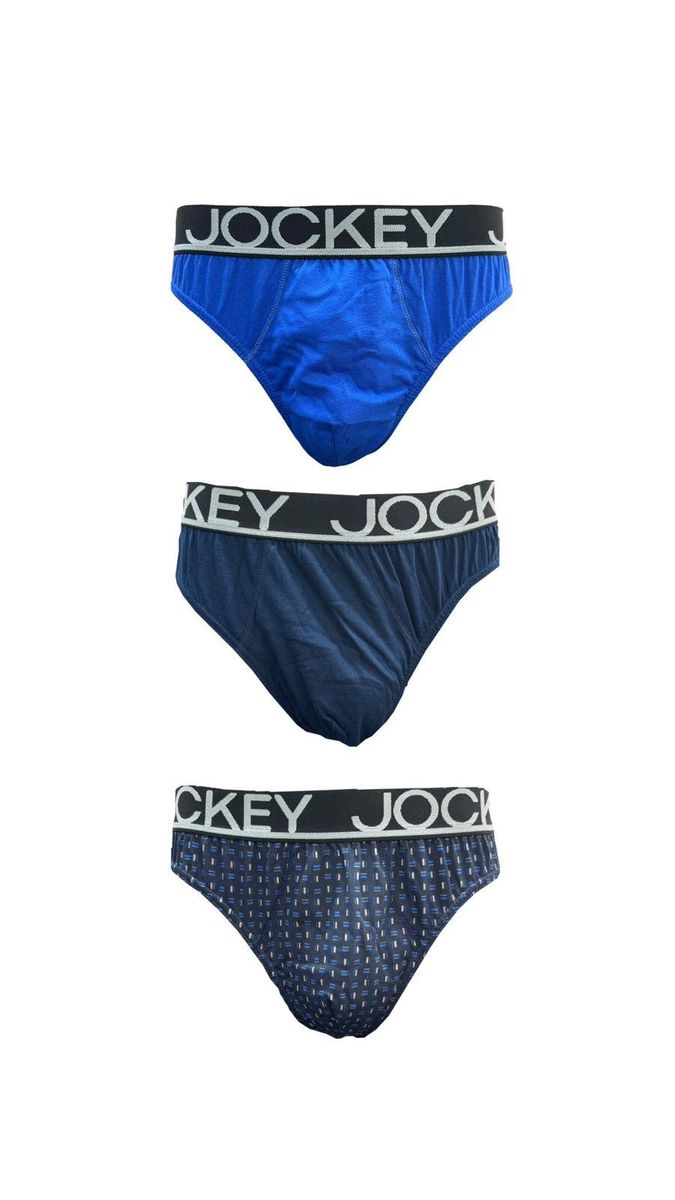 Jockey - 3 Pack Mens Pattern Briefs - Royal/Navy | Shop Today. Get it ...