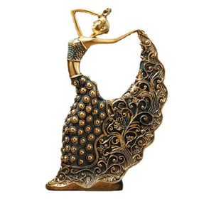 Home Decor Resin Gold Dancing Lady Ornaments (28.5cm x 19cm) | Shop ...