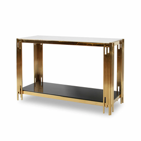 Server/Console Table - Stainless Steel Frame - Faux Marble Top | Shop ...