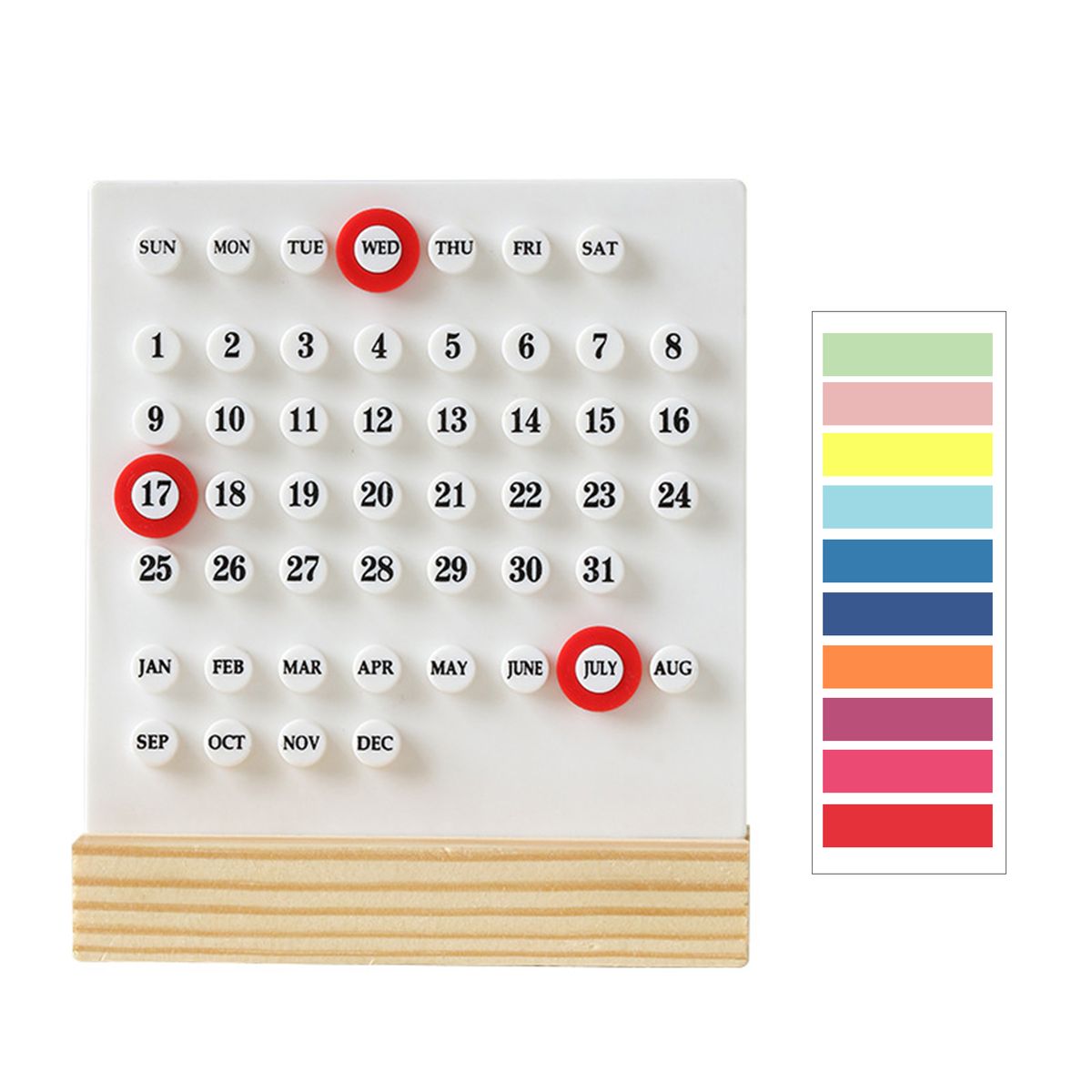 2PCS Undated Mini Desktop Calendar with Index Tabs | Shop Today. Get it ...