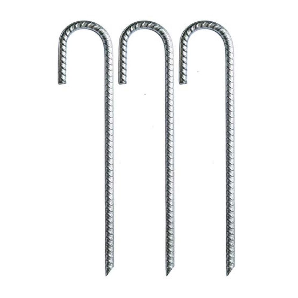 Tool Galvanised Spike Ground Anchor Nails Set Of 3 ( 30cm ) | Shop ...