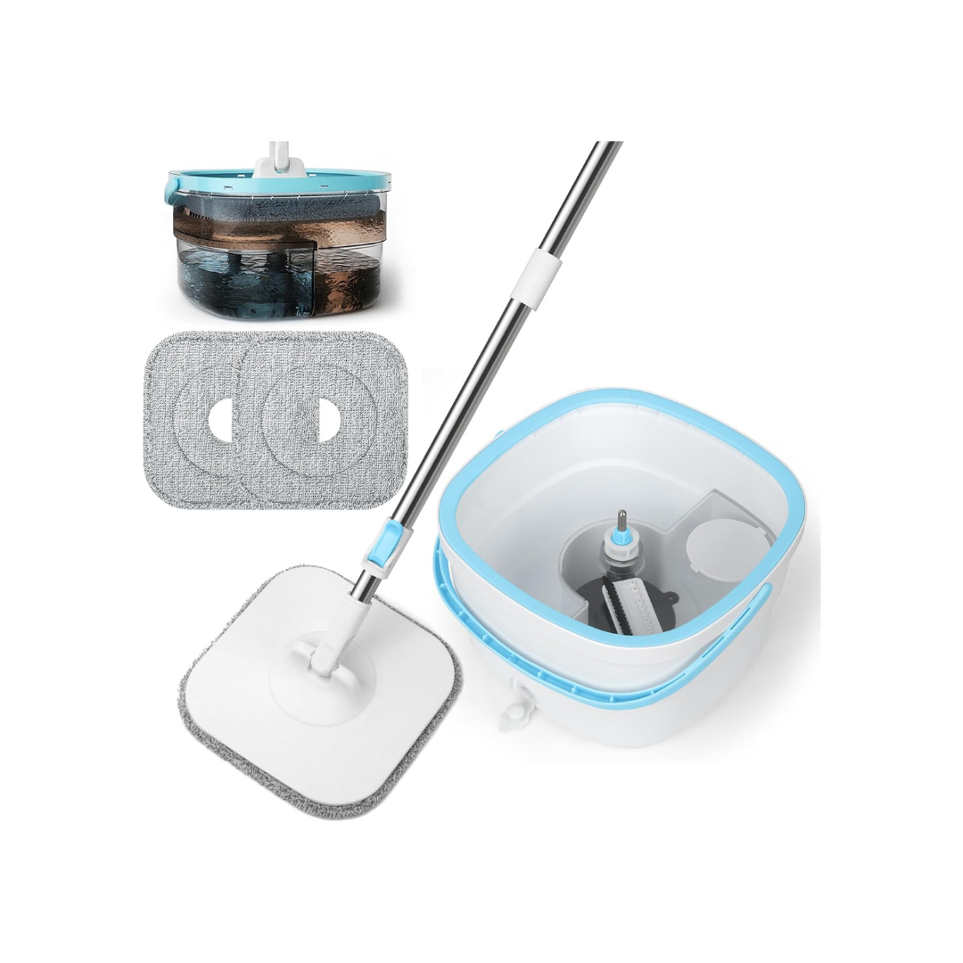 Mop & Bucket Set - 2-in-1 Filter System with Wring Function 2 ...