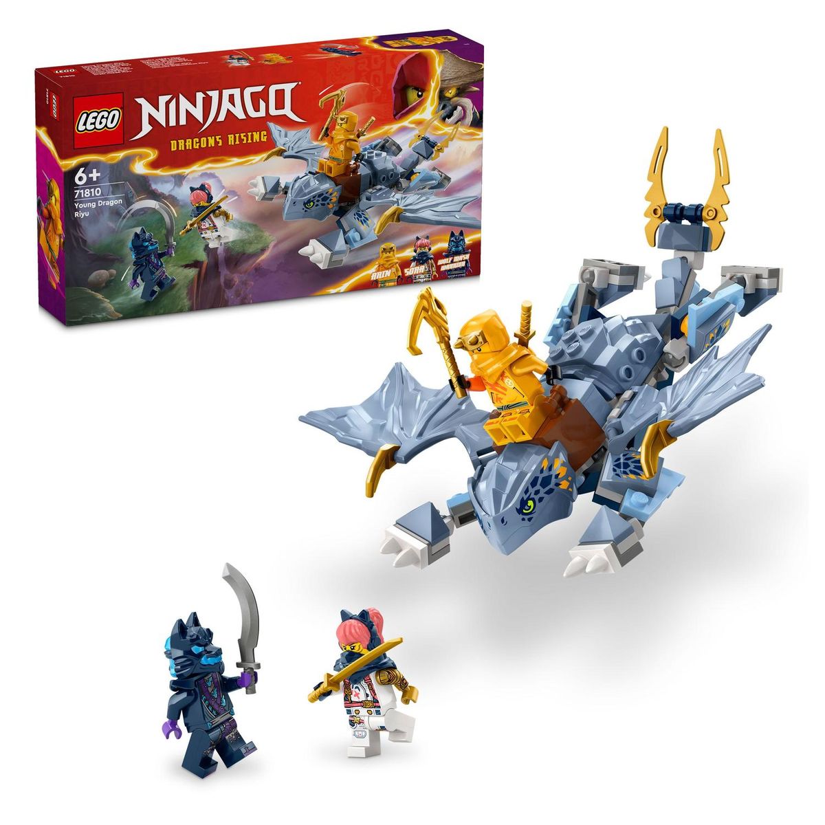 LEGO® NINJAGO® Young Dragon Riyu 71810 Building Toy Set (132 Pieces ...
