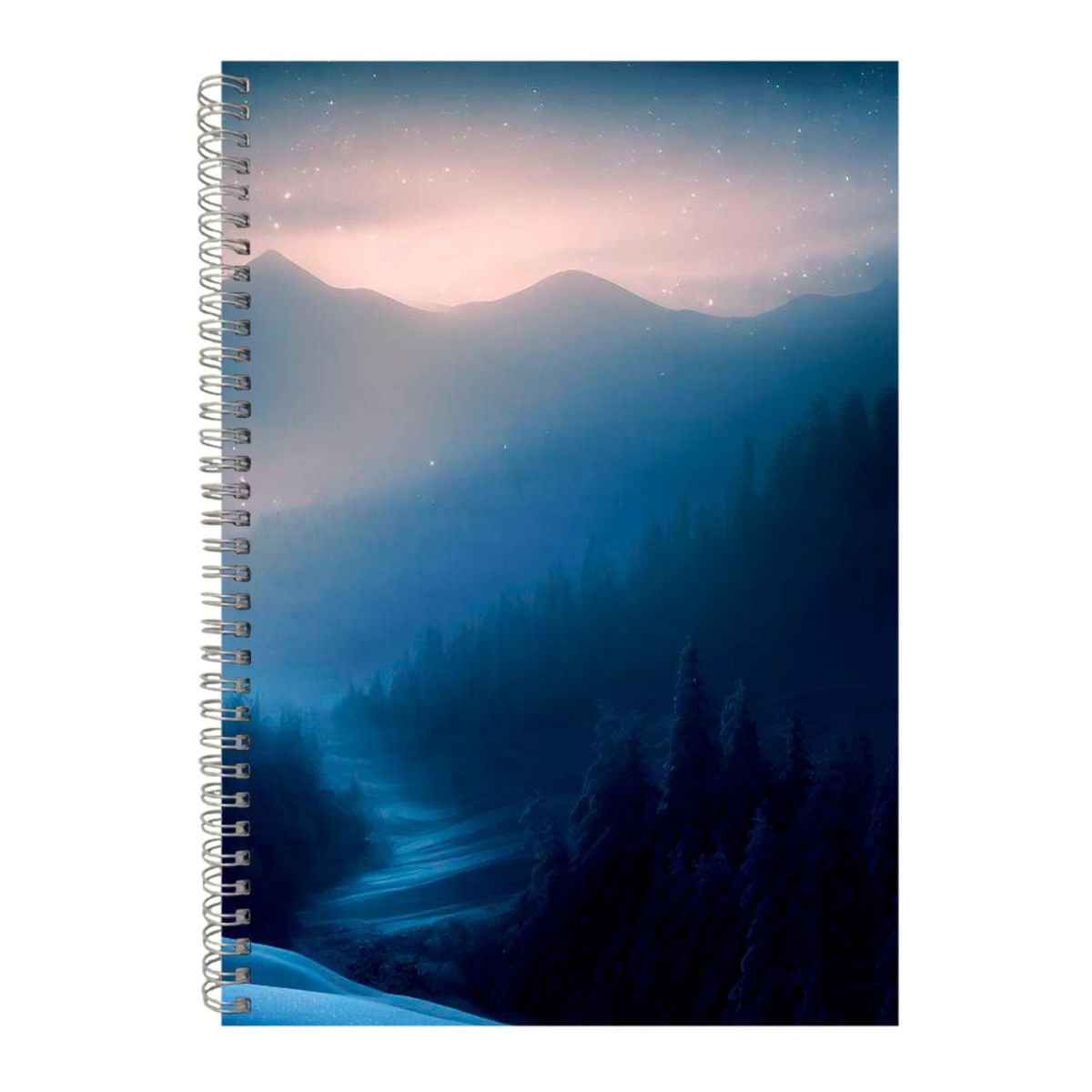 Stars A4 Notebook Spiral and Lined Trendy Landscape Graphic Notepad ...