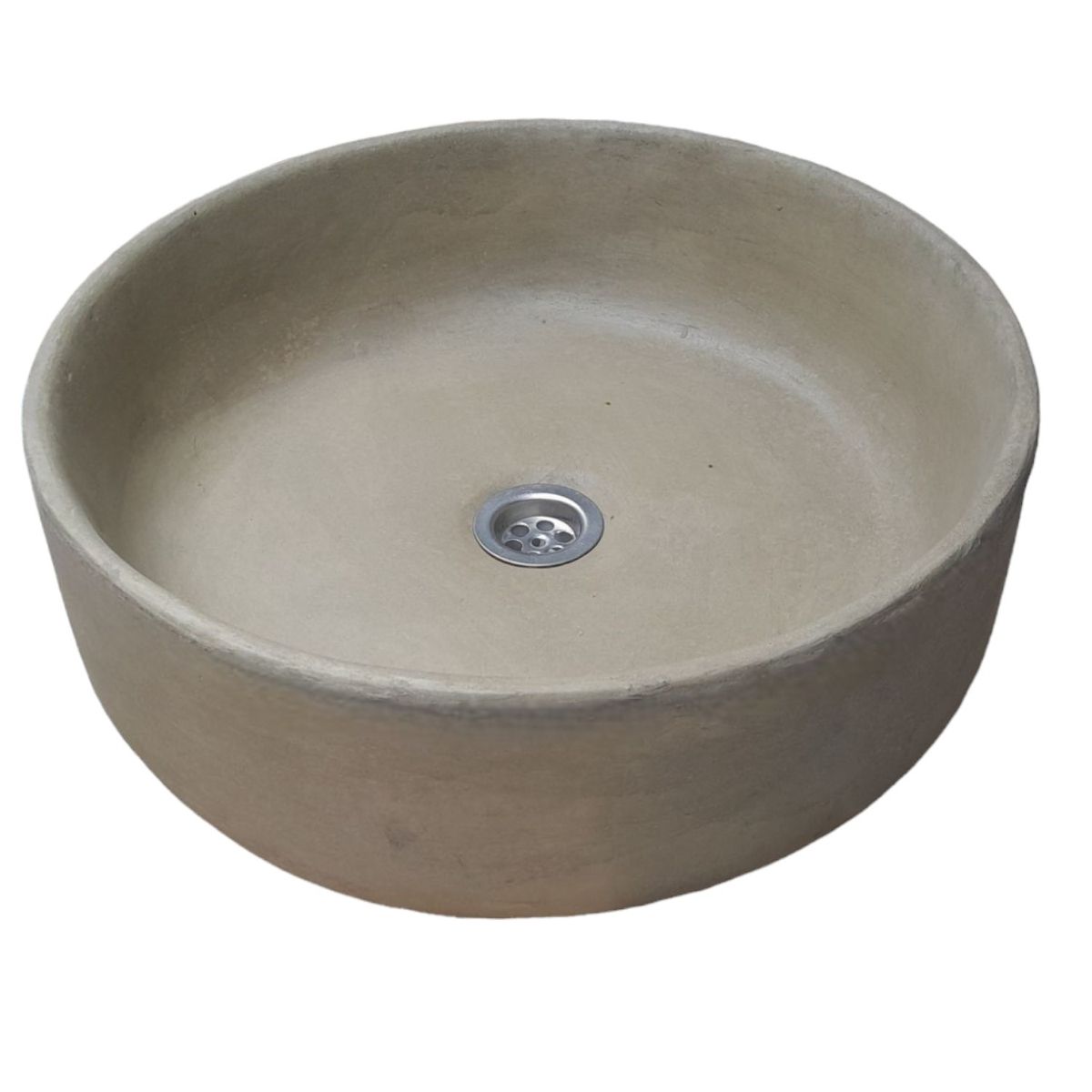 Sandstone Round Cement Handmade Countertop Sink 40cm x 12 cm | Shop ...