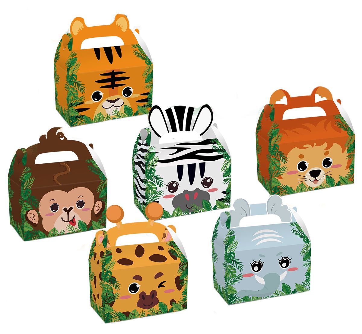 Party Favor Boxes - Wild Animal Faces Theme - 12 Boxes | Shop Today ...