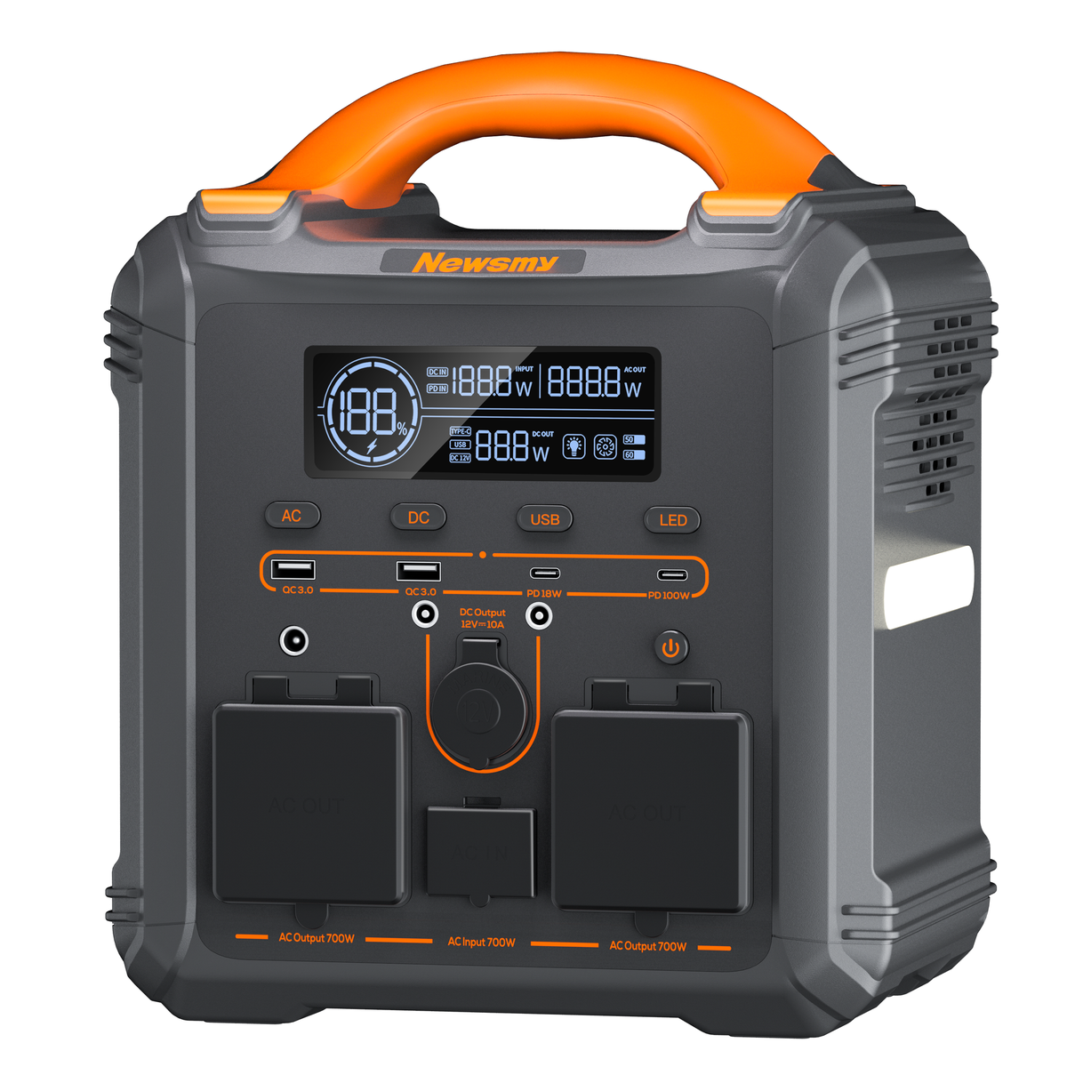 Newsmy - 700W Portable Power Station 551.25Wh - 2 x SA Plug Points ...