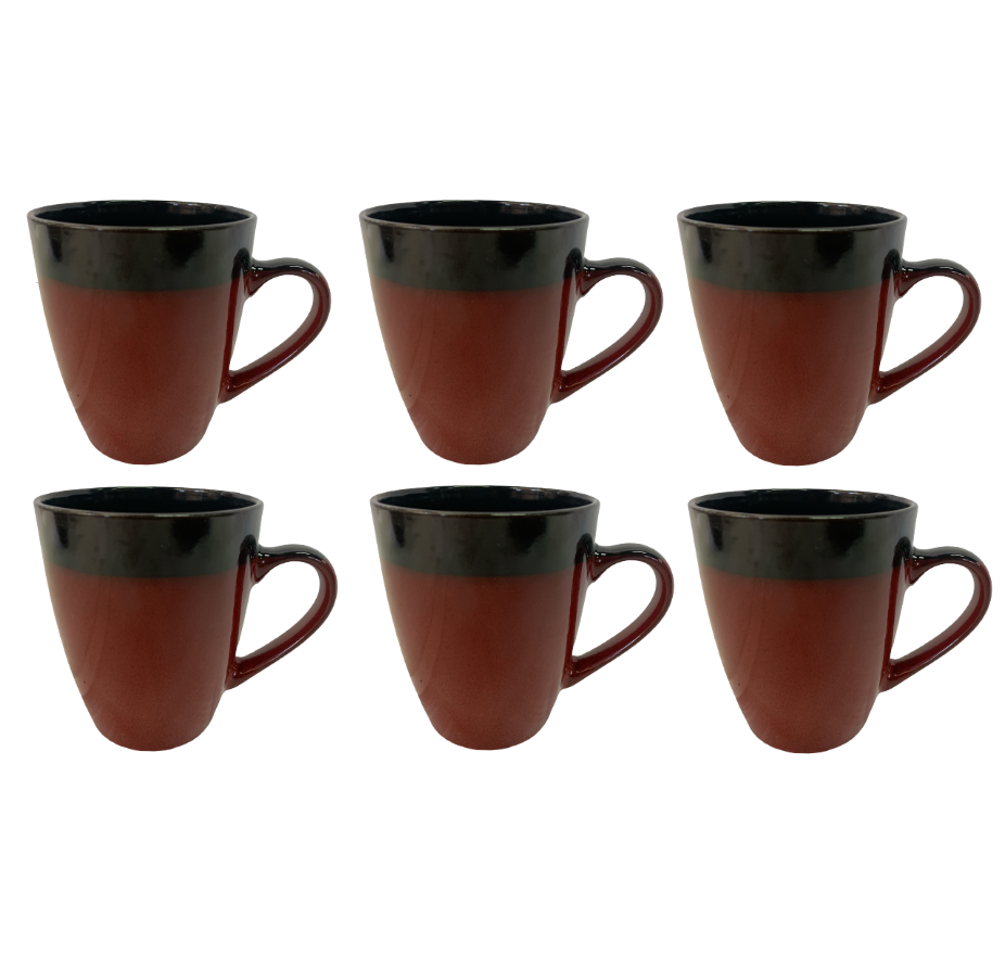 Mug Embossed 6 Piece Reactive Assorted Designs & Colours | Shop Today ...